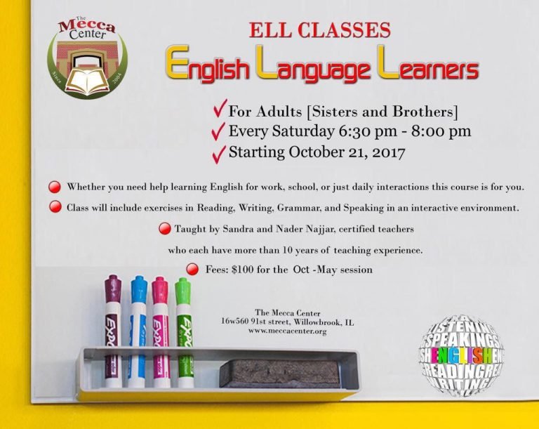 Join our English Language Learners (ELL) program starting October 8 ...