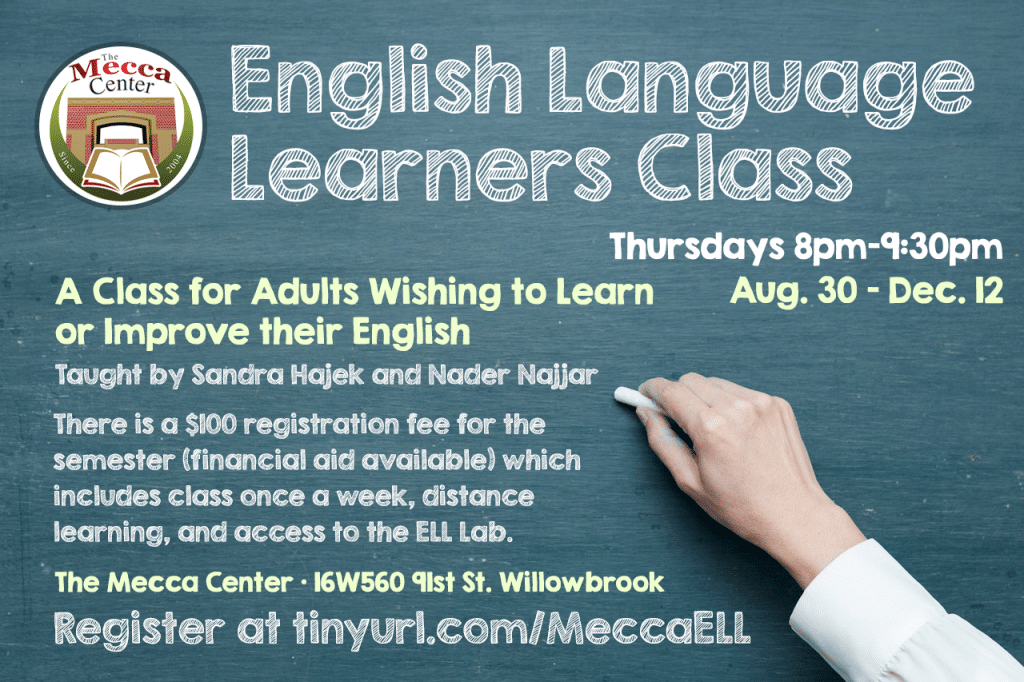 Register for our English Language Learners (ELL) Class – The Mecca Center