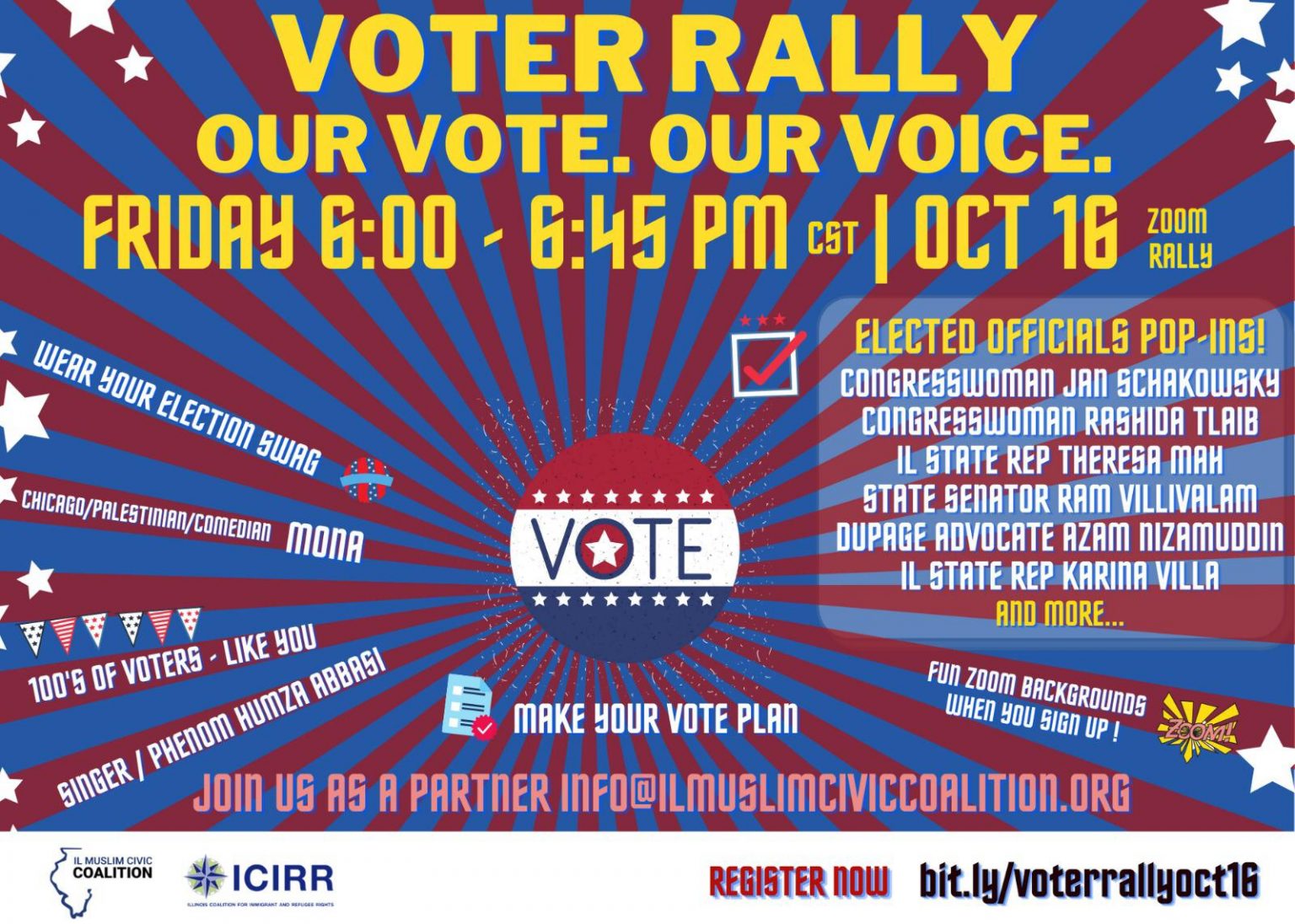 Virtual Voter Rally: October 16 – The Mecca Center